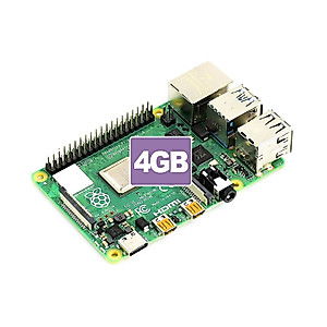 Waveshare Accessory Compatible with Raspberry Pi 4 Model B 4GB RAM with Powerful Processor Faster Networking Support Dual 4K Output and Different Choice of RAM Comes with a Copper Heat Sink