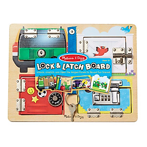 Melissa & Doug Locks and Latches Board Wooden Educational Toy