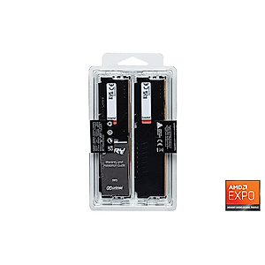 Kingston Fury Beast 32GB (2x16GB) 6000MT/s DDR5 CL36 Desktop Memory Kit of 2 | AMD Expo | Plug N Play | KF560C36BBEK2-32