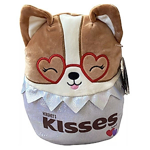 Squishmallows Official Kellytoy Valentines Squad Squishy Soft Plush Toy Animal (10 Inch, Regina Dog (Candy Scented))