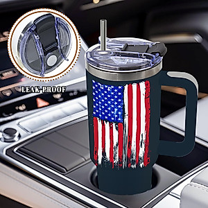 DUUV 40 Oz Tumbler, Truth Really Upsets Most People Quote, Stainless Steel Insulated Mug with American Flag, Gift for Patriotic Americans