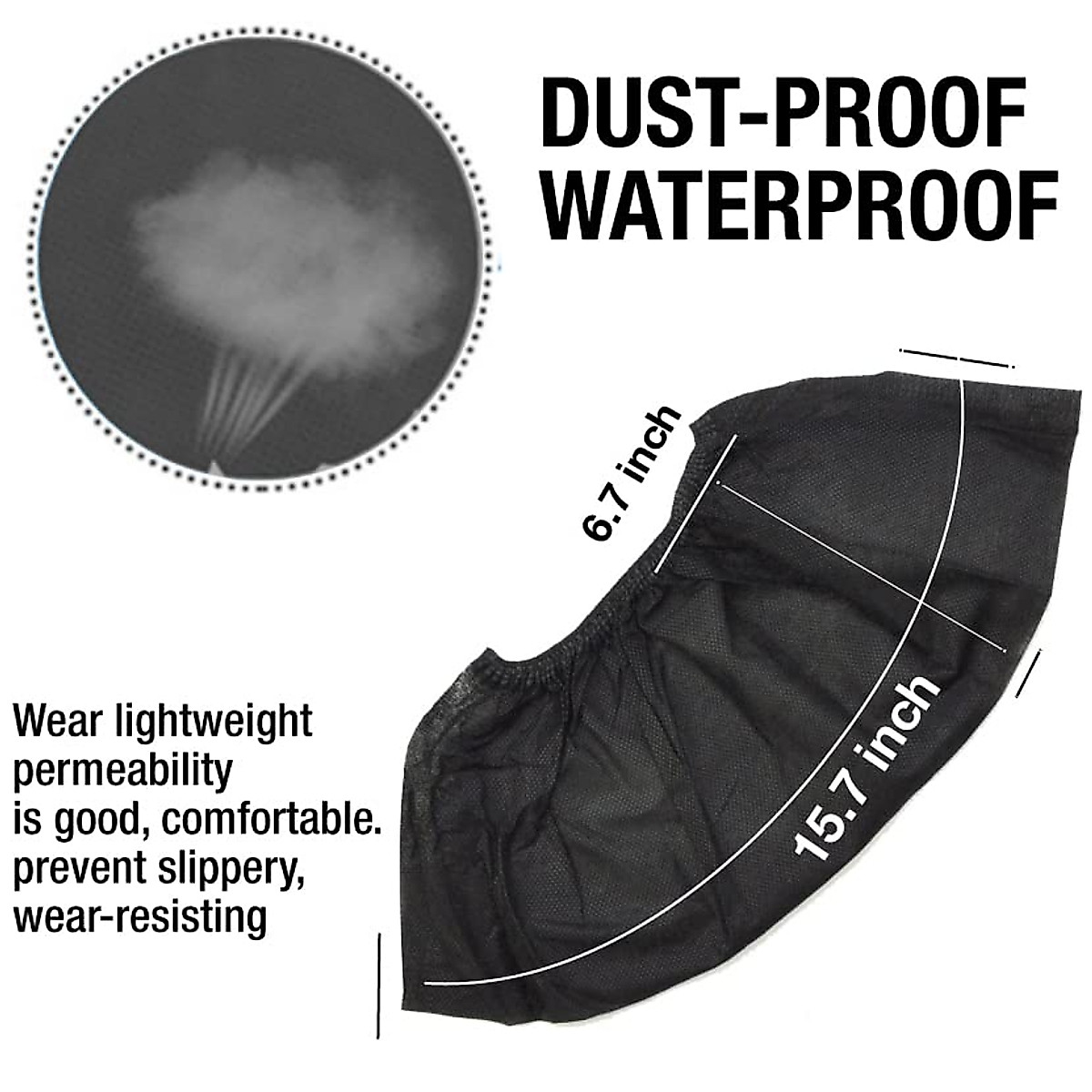 Kingorigin Shoe Covers Disposable - 50 Pack Disposable Shoe & Boot Covers Slip Resistant Shoe Booties fits up to Size 11 US Men and 13 US Women (50)