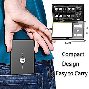 Weigh Gram Scale Digital Pocket Scale,100g by 0.01g,Digital Grams Scale, Food Scale, Jewelry Scale Black, Kitchen Scale 100g