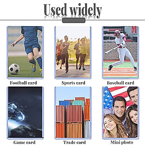 Vmiapxo 100 Pcs 3" x 4" Hard Plastic Card Sleeves, for Cards Waterproof Collector Card Sleeves Plastic Card Holder Protectors for Trading Cards Game Cards Sports Baseball Card