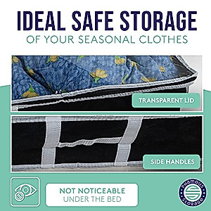 Phamous storage Under Bed Storage Containers - (Set of 2) Clothes Storage - Storage under Bed - Underbed Storage for Organizing - Under the Bed Storage - 3x Shoe Bags