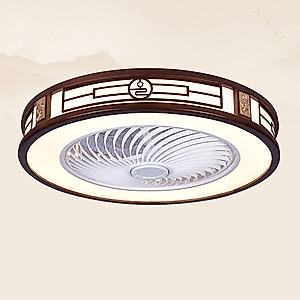 64W Rotatable Light with Ceiling Fan, Wood Reversible Ceiling Fans with Lights Remote Control, Timing&3 LED Color 3 Wind Speeds Noiseless Ceiling Fan with Lights for Bedroom Living Room