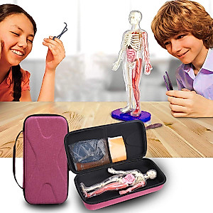 Aproca Hard Storage Travel Carrying Case for SmartLab Toys Squishy Human Body (Red)