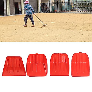 plplaaoo Snow Shovel,Wear Resistant Tough Portable Snow Shovel,Large Capacity Red Thickened PP Plastic Snow Shovel for Car,for Car, Snowmobiles,Garden,Beach(1501-5)