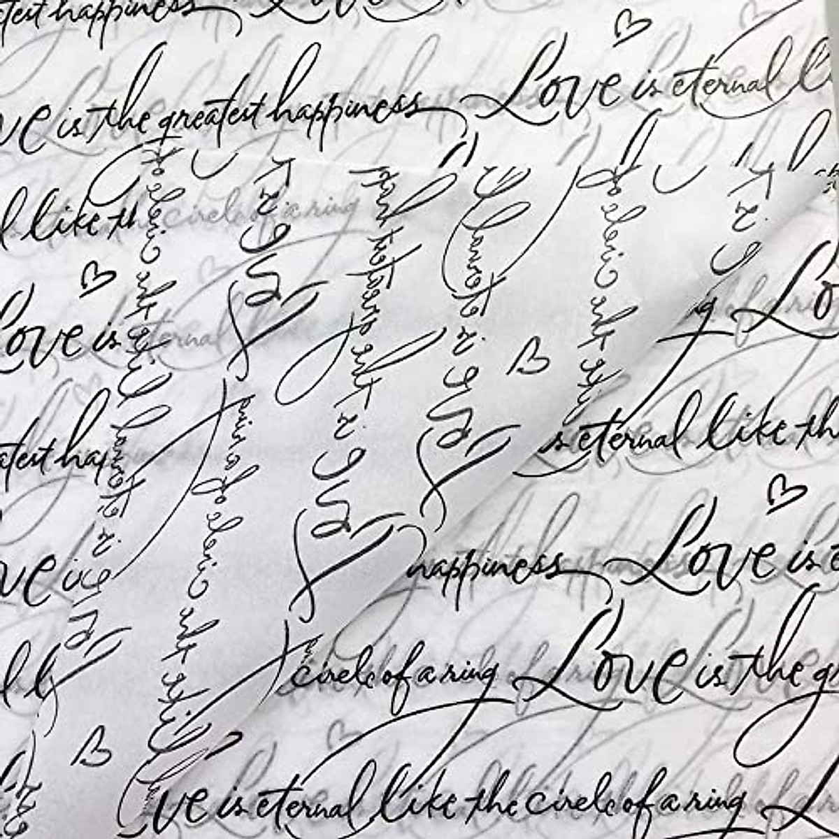 Letter Flower Gift Wrapping Tissue Paper 28pcs Shoes Gift Clothes Packing Craft Paper Christmas Valentine's Day Wedding Bridal Shower DIY Decoration 20×28 inch (Color 1, 20×28 inch (28 Sheets/Bag))