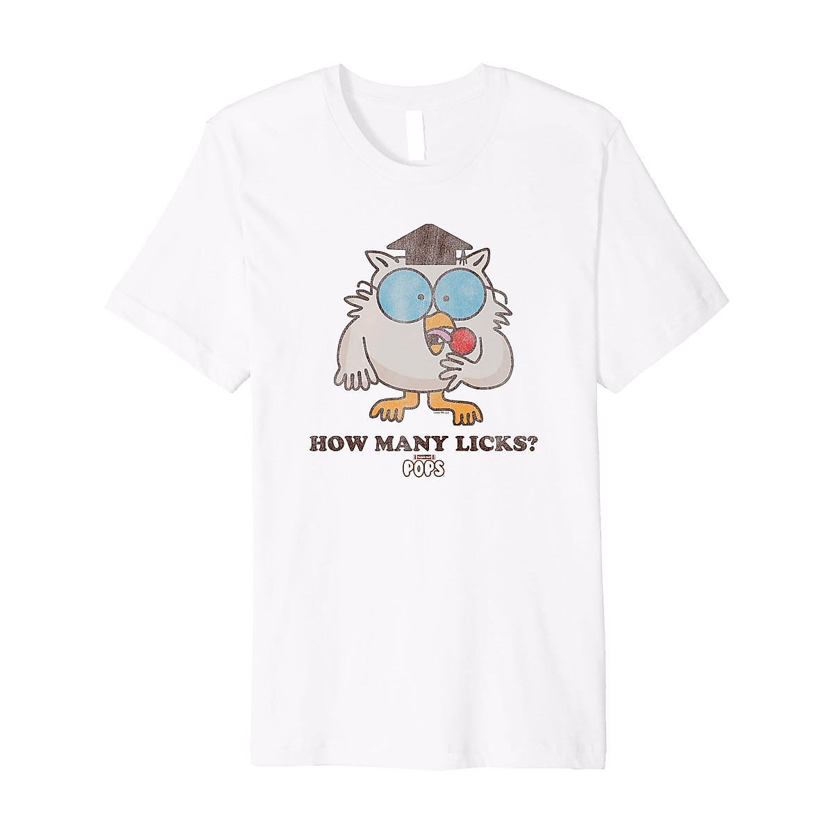 Tootsie Roll Pop Owl How Many Licks? Premium T-Shirt