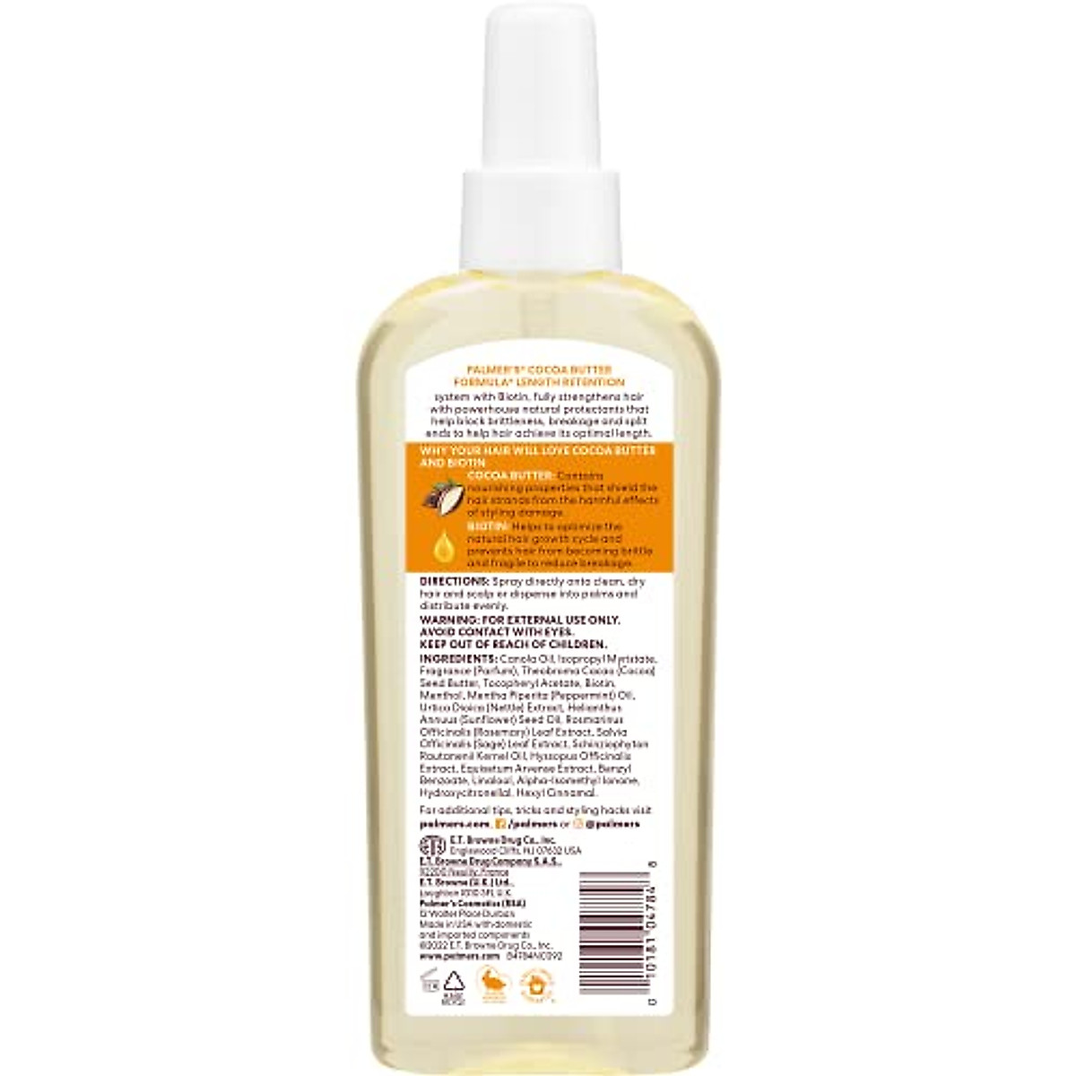 Palmer's Cocoa Butter & Biotin Length Retention Hair and Scalp Oil, 5.1 Ounce