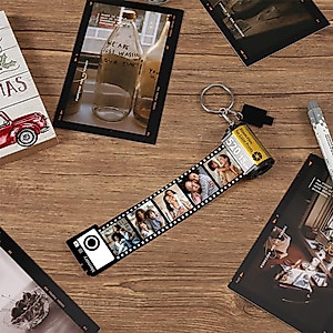 Guiqulai 6 Pack Sublimation Film Roll Keychain Personalized Photo Keychain Camera Memory Keychain Double Sided Sublimation Reel Album (4)