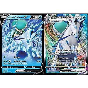 Ice Rider Calyrex - Vmax & V - Chilling Reign - Ultra Rare Card Lot - 045/198 & 046/198 - Holo Rare