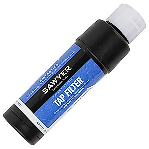 Sawyer Products SP134 TAP Water Filtration System, Fits Faucets & Hose Bibs, Blue (one Size) & Water Filter Replacement Gasket Seals, 6-Pack
