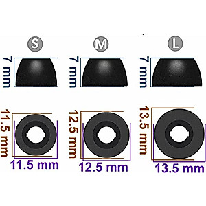 ALXCD Foam Eartips Compatible with Bose QuietComfort Earbuds II 2022 New, 6 Pairs S M L Sizes Soft Memory Foam Ear Tips, Compatible with Bose QuietComfort Earbuds ii 2022, Black sml