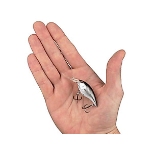 Berkley Money Badger Fishing Lure, Black Silver, 1/3 oz, 2.5in | 6.25cm, Hybrid Baitfish-Crayfish Design, Patented FlashDisc Technology, Equipped with Sharp Fusion19 Hooks