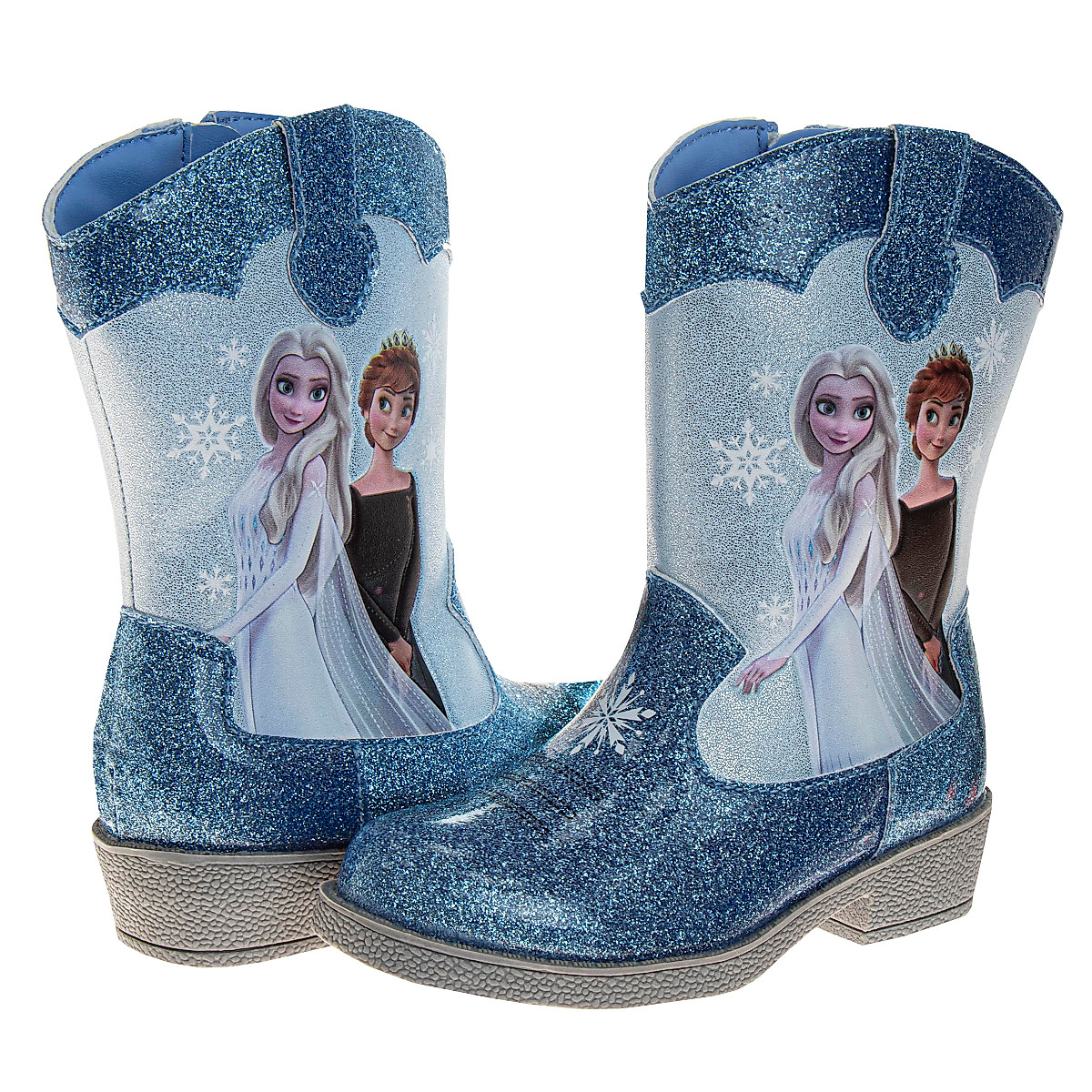Disney Frozen Cowgirl Western Boots - Elsa and Anna cowboy boot - Blue (size 8 Toddler)