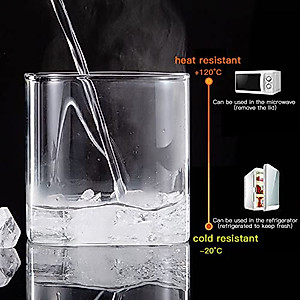 JOUALY 4-Pack Glass Food Storage Jar 18.2 oz,100% Sealed Borosilicate Glass Bamboo Glass Jars with Bamboo Lid and Bamboo Spoon for Candy, Spices, Coffee Beans, Nuts, Condiments, Cookies, Flour,Tea