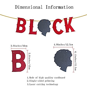 Glitter Black History Month Banner African American Emancipation Sign, Happy Juneteenth Day Party Decorations Celebration Black Freedom Festivals Decorations