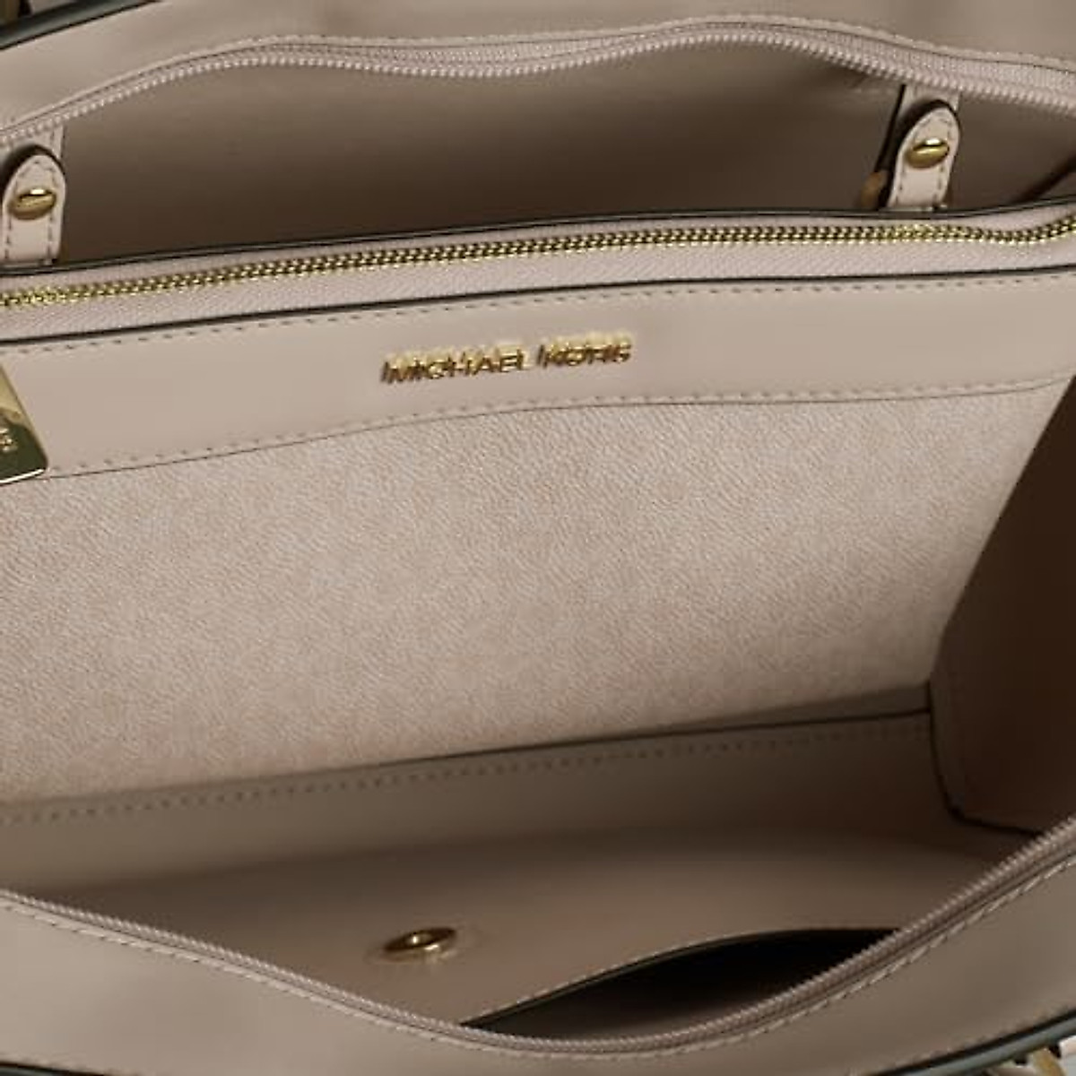 Michael Kors Charlotte Large 3-in-1 Tote Crossbody Handbag Leather (Light Cream)