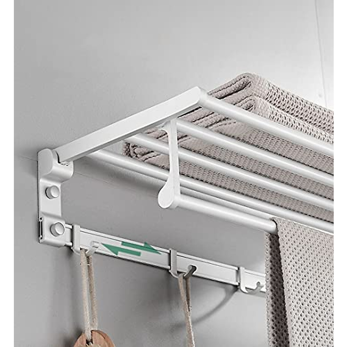 Towel Racks, Towel Rack Bath Towel Holder Towel Stand Towel Holder Punch Free Shower Shelf Bathroom Accessories Wall Organizer Hook Hanger Aluminum Storage Rack Towel Storage Holder/Tr/a