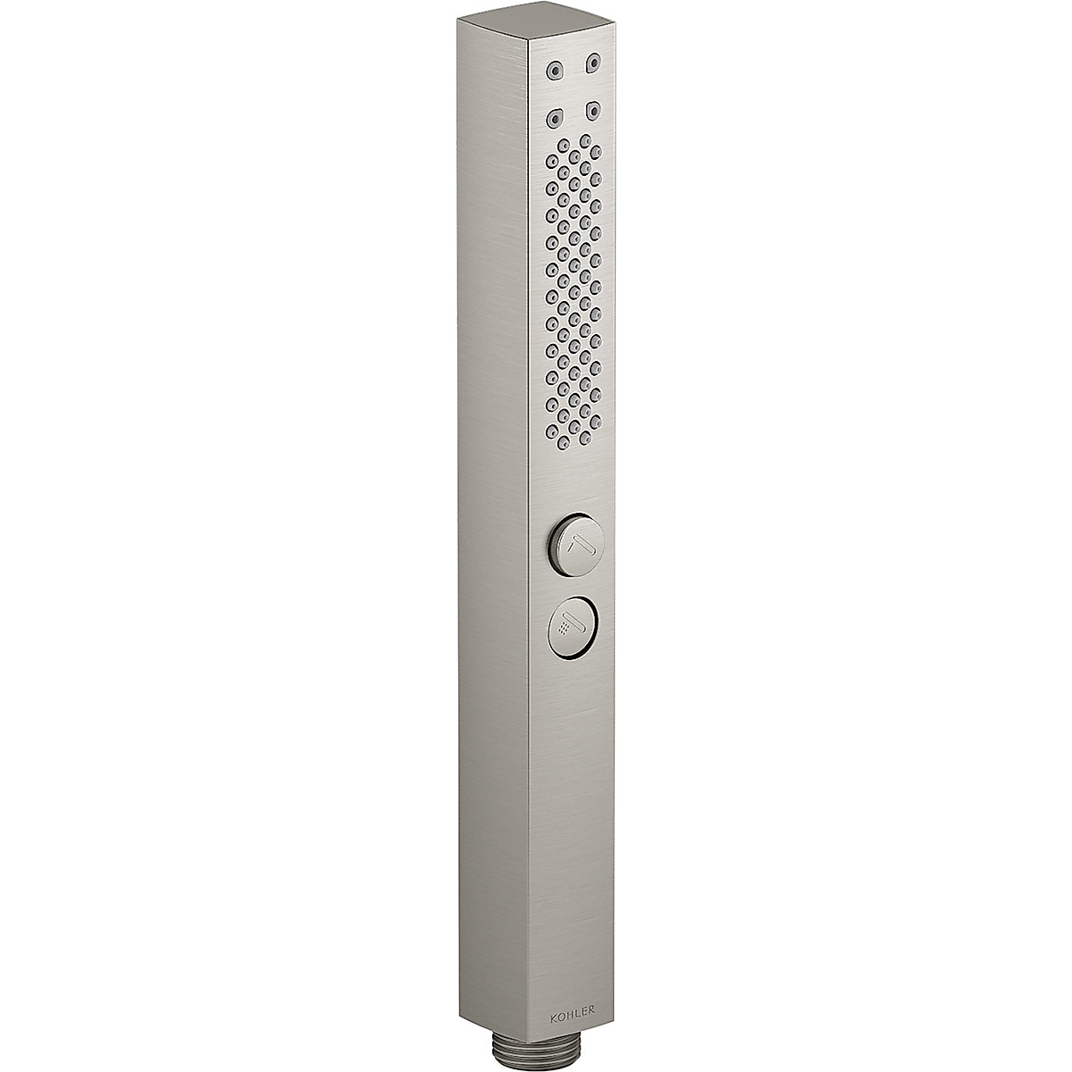 KOHLER 21336-BN Shift + Square Two-Function Handshower, Handheld Showerhead with 2 Spray Settings, 2.5 GPM, Vibrant Brushed Nickel