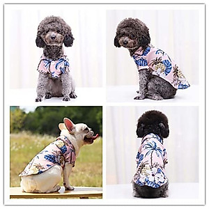 Wakeu Pet Supplies Wakeu Set of 4 Puppy Clothes for Small Dogs Boy Summer Shirt for Chihuahua Yorkies Male (E, X-Small)