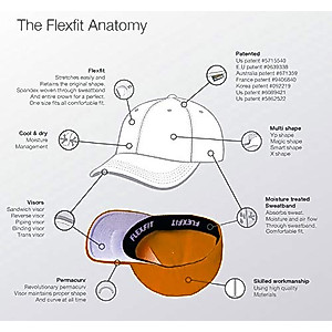 Fitted Hat - Mountain Bike Flexfit Hat with Just Ride Woven Patch (Brown, L/XL)