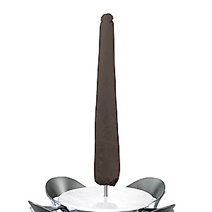 True Guard Patio Furniture Covers Waterproof Heavy Duty - Umbrella Cover, 600D Rip-Stop, Fade/Stain/UV Resistant for Outdoor Patio Furniture, Dark Brown