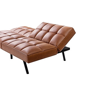 Futon Sofa Bed, Comfortable Futon Sofa Couch, Memory Foam Convertible Loveseat Sofa Bed, Split Back & Seat