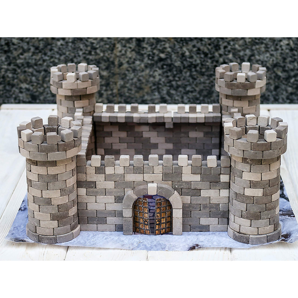 Wise Elk Toy Eagle Nest Castle Educational Gift Construction Set, Real Plaster Bricks, Gypsum Reusable Building Kit, 870 Piece