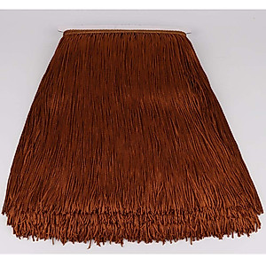 Heartwish268 Fringe Trim Lace Polyerter Fibre Tassel 12inch（″） Wide 10 Yards Long for Clothes Accessories and Latin Wedding Dress and DIY Lamp Shade Decoration Black Brown Coffee