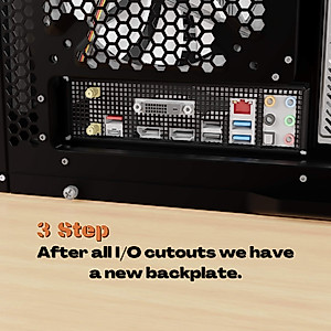 IOmesh Black Universal IO Shield Plate - for All PC Motherboards That was Lost Original Backplate, Make New Custom IO Shield for PC Motherboard