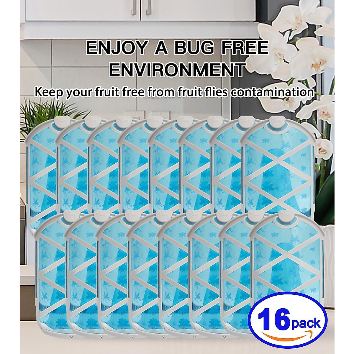 16 Pack Refill Cartridge Kit Replacement Compatible with Zevo Refill M364, Refill Compatible with Zevo Plug-in Light M364A and Max Refill 1:1 Size