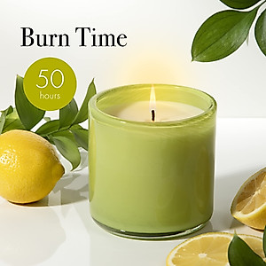 LAFCO New York Classic Candle, Rosemary Eucalyptus - 6.5 oz - 50-Hour Burn Time - Reusable, Hand Blown Glass Vessel - Made in The USA