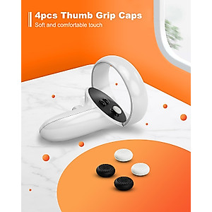 Replacement Kit for Oculus Quest 2 Controller/Meta Quest 3 Controller (13-in-1), DUXICEPIN Joysticks, Thumbstick, Screwdriver, Tweezer & Pry Tool-Ultimate Meta Quest 3 Controller Accessories (Black-13-in-1)