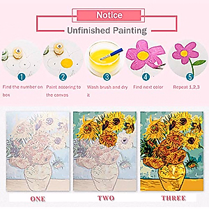 DIY Kits for Adults Monet's Impressionist Painting Water Lily and Nihonbashi DIY Painting Paint by Numbers Kits On Canvas
