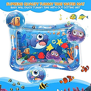 VOCH GALA Tummy Time Water Mat Baby Toys Play Activity Center for 3 6 9 12 Months Infant Boys Girls Ideal Gift for Baby