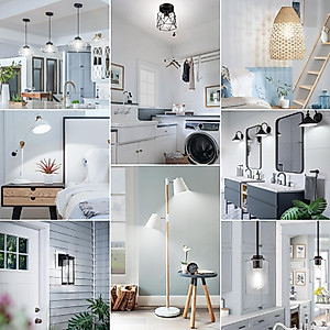 ASOMST 4-Pack Vintage LED Edison Bulbs 60W Equivalent, 850LM 6W Edison Light Bulb Daylight White 5000K, ST58 LED Filament Bulb E26 Base, Non-Dimmable