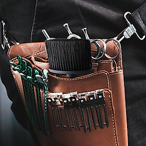 2 Pcs Black Soft Brushes - Neck Duster for Hair Styling, Cutting and Face Cleaning for Barbers and Home Use