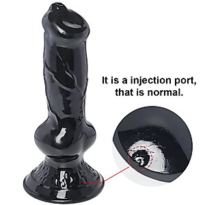 Realistic Huge Wolf Dog Dildo: 11.4 Inch Black Dildo with Extra Large Knot and Suction Cup - Thick Wolf Monster XL Dildo - Long and Wide Dildo for Anal Pleasure - Giant Toy for Women and Couples