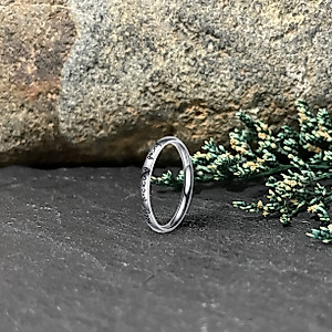 MYLYAHY 4mm/6mm/8mm Womens Inspirational Rings Silver Stainless Steel Keep Going Motivational Rings Encouragement Rings for Women (F_KEEP GOING, 6)