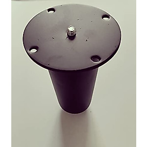 Radiant 53 Furniture Legs 4 Inch, 4 Pieces, Strong and Stylish Stainless Steel(Color Black) with Hard Plastic Base