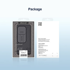 Nillkin OnePlus 11 5G Case - CamShield Pro Case with Slide Camera Cover, Slim Fit Thin Shockproof Cover for OnePlus 11 2023 - Black