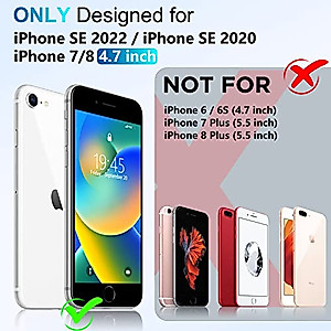 okzilla for iPhone SE Case 2022/3rd/2020, with [360 Rotation Ring Bracket Stand] [No Fall-Off Kickstand] [Military Grade Drop Protection] Slim Thin Shockproof Phone Case Cover 4.7 inch - Black