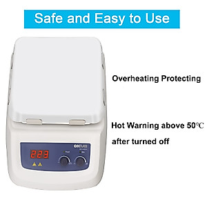 ONiLAB 8050122211 550C Magnetic Hotplate Stirrer Max Heating Temperature to 550℃ Speed 1500rpm, White, Glass Ceramic