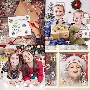 Christmas Stickers,504 PCS Christmas Stickers Labels,Snowman, Elf,Bells,Snow,Reindeer,Xmas Kids Stickers Decals for Crafts Decorations&Christmas Party Supplies