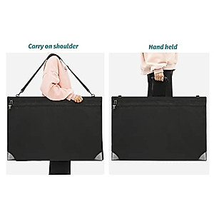 EUYZOU Art Portfolio Case, 24" x 36",Large Art Storage Folder with Handle, Poster Board Storage Bag, Art Carrying Tote Bag with Adjustable Shoulder Strap for Artwork