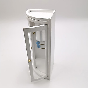 SXFSE Dollhouse Shower Room,1:12 Dollhouse Miniature Furniture Simulation White Bathroom Shower Room