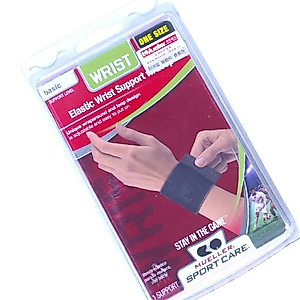 Mueller Wrist Support withloop Elastic, Black, One Size